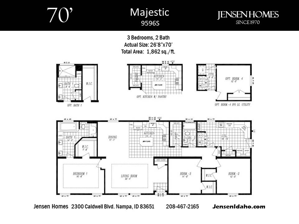 Custom Homes, Mobile Homes Floor Plan